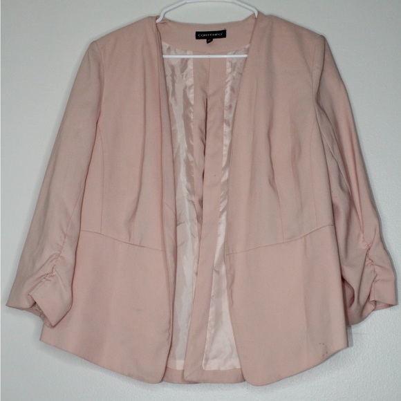 Contempo | Jackets & Coats | Contempo Pink Open Back Blazer Sz 36 ...